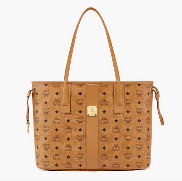 MCM | Bags | Mcm Reversible Liz Visetos Shopper Cognac And Animal Print ...
